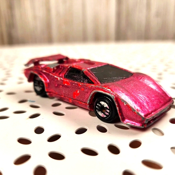 Mattel | Toys | Vintage Crome Pink 64 Lamborghini Countach Distressed ...